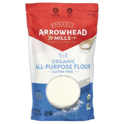 Arrowhead Mills 1 To 1 Organic All Purpose Flour Gluten Free 20 Oz