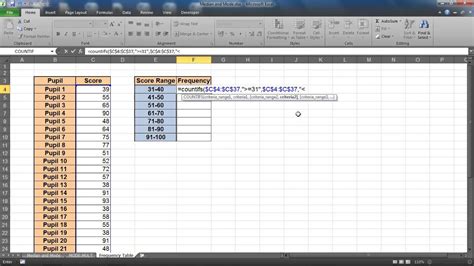 How To Draw A Frequency Table In Maths Excel With Categorical Data