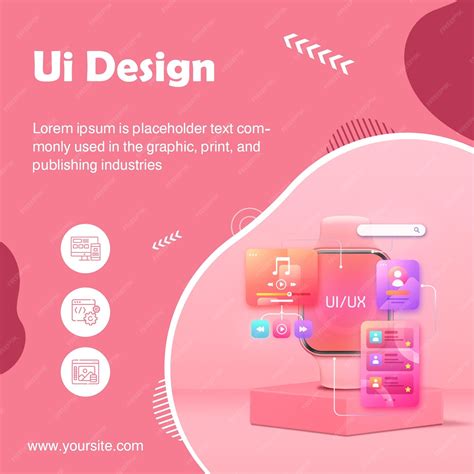 Premium Vector Ui Design For Smartphone Elements Collection Representations Of User Experience