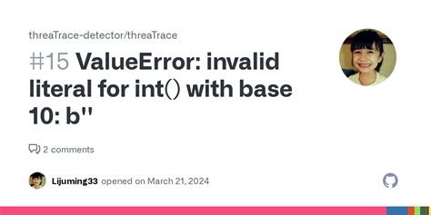 Valueerror Invalid Literal For Int With Base 10 B · Issue 15 · Threatrace Detector