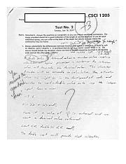 CSCI 1205 Test 2 Pdf Name Test No 2 Tuesday July 18 2017 Conciseness The Space Provided