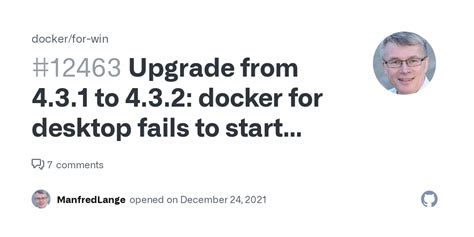 Upgrade From 431 To 432 Docker For Desktop Fails To Start Docker Engine · Issue 12463