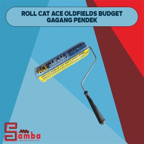 Jual Roll Cat Ace Oldfields Budgetroll Ace Biru Satu Set Gagang Pendek