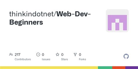 github thinkindotnet web dev beginners
