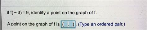 Solved If F Identify A Point On The Graph Of F A Chegg Com