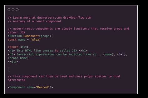 anatomy of a react component r learnjavascript