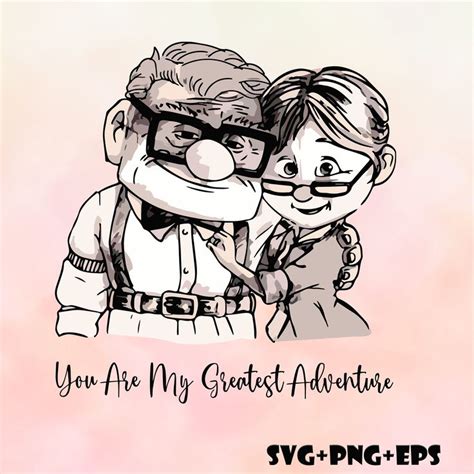 Up Carl And Ellie Youa Re My Greatest Adventure Heart Png Svg Love Svg