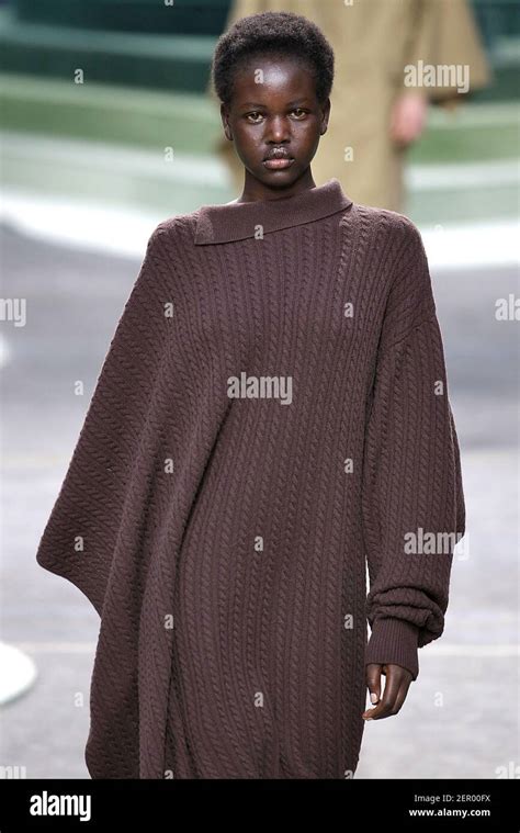 Model Adut Akech Walks On The Runway During The Lacoste Fashion Show