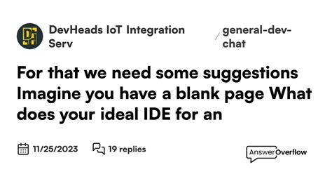 For That We Need Some Suggestions Imagine You Have A Blank Page What Does Your Ideal Ide For