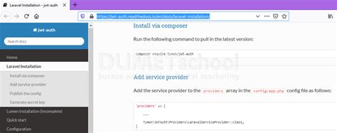 cara melakukan configurasi pada jwt auth laravel 01 kursus web