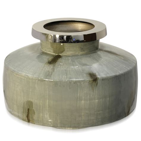 Red Barrel Studio® Lylo Greenchrome Metal Table Vase Wayfair