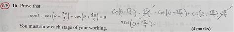How Can I Prove That 3cos Theta 2pie Over 3 Equal Zero R Alevel