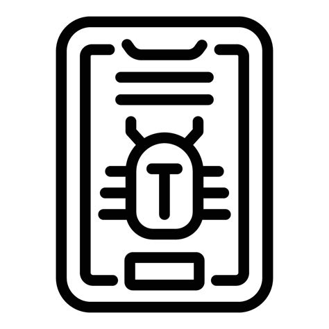Smartphone Data Bug Icon Outline Vector Access Key 38957734 Vector Art