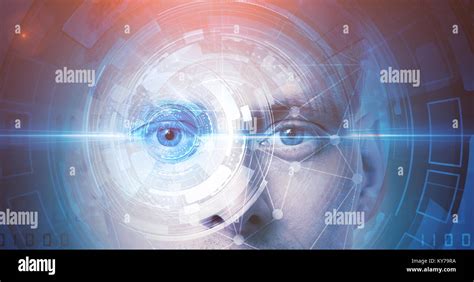 Man Face Recognition Technology Stock Photo Alamy