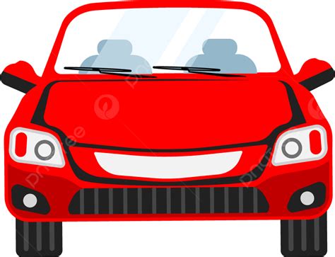 자동차 빨간 앞 차 빨간 자동차 만화 자동차 Png 일러스트 및 벡터 에 대한 무료 다운로드 Pngtree