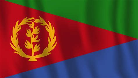 Premium Vector The Flag Of Eritrea Has A Green Triangle On The Bottom
