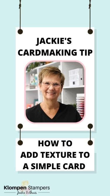 Cardmaking Tip Add Texture To Simple Card For Unique Look Simple Cards Card Making Card