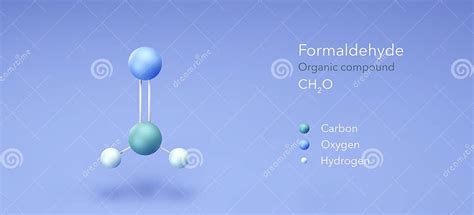 Formaldehyde Organic Compound Molecular Structures 3d Model Structural Chemical Formula And