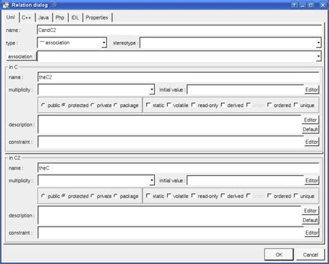 Here The Two Roles Are Editable Because The Relation Isbi Directional And Because It Is An