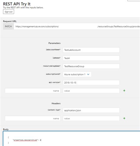 Updating Azure Lab Services Lab Capacity Via Rest Api Microsoft Qanda