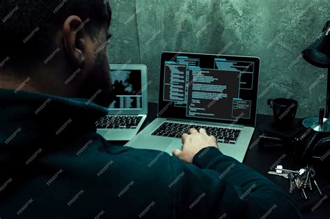 Premium Photo Close Up Of Programmer Of Hacker Hands Typing A Code