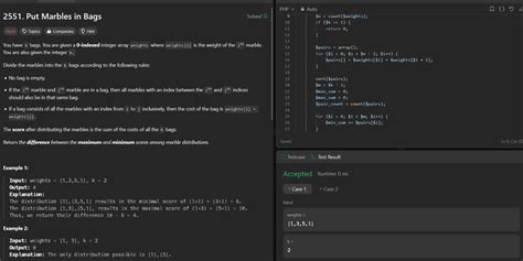 2551 Put Marbles In Bags Dev Community