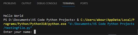 Visual Studio Code Writing And Executing A Python Program Aristides