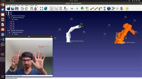 Controlling 2 Abb Arms In Robodk Simulation With Hand Gestures Using