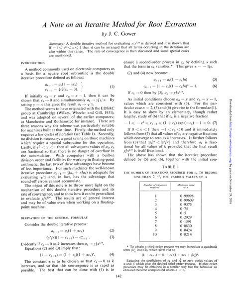Pdf A Note On An Iterative Method For Root Extraction
