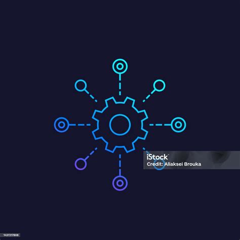 software testing automation system vector line icon stock illustration