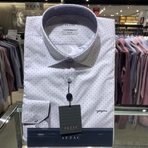 [예작]남성와이셔츠 미니사각 올오버 카라배색 슬림핏 긴팔 Yj2sbs171 Wh 이랜드몰