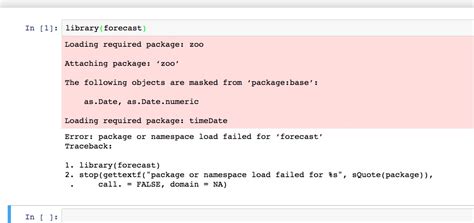 R Forecast Package In Conda Jupyter Stack Overflow
