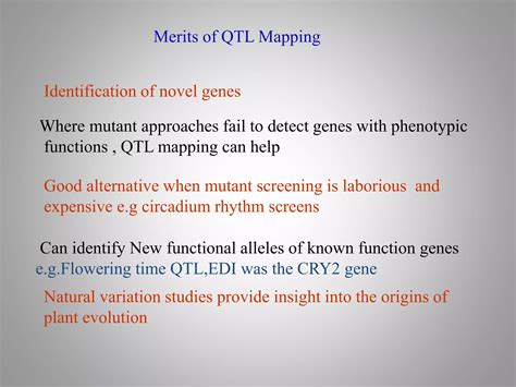 Qtl Mapping And Analysis Pptx Genetics Science
