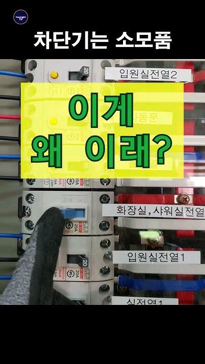 누전 때문에 차단기가 떨어져요 어디가 문제죠 차단기는 소모품 차단기고장 Youtube