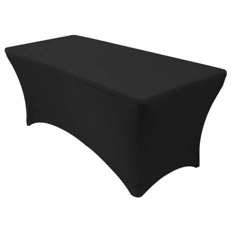 Stretch Spandex Ft Rectangular Table Cover Black