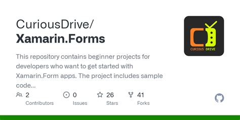 Github Curiousdrivexamarinforms This Repository Contains Beginner