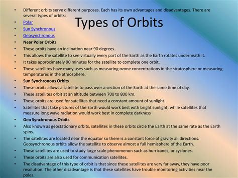 Geo Synchronous And Sun Synchronous Satellites Pptx