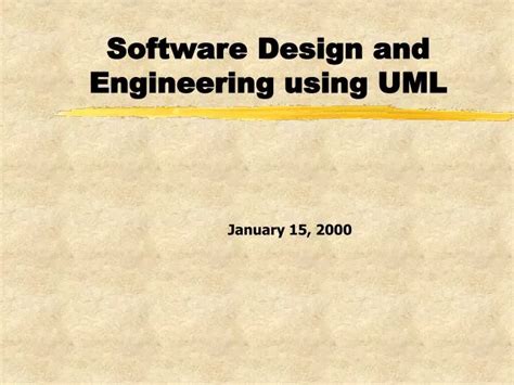 Ppt Software Design And Engineering Using Uml Powerpoint Presentation
