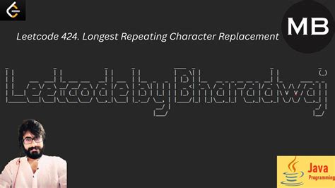 38 Leetcode 424 Longest Repeating Character Replacement Java Youtube