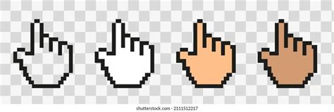 Set Cursor Pixel Vector Illustration Stock Vector Royalty Free Shutterstock