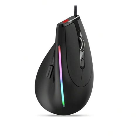 Jomaa Wired Gaming Mouse Rgb Vertical Ergonomic Mice 9 Button Programmable 12800 Dpi Mouse For