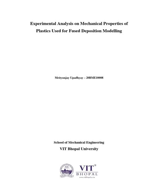 Capstone Project Report Mrityunjay Upadhyay 20bme10008 Pdf Strength Of Materials 3 D