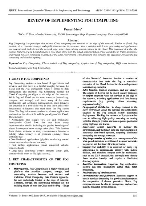 Pdf Fog Computing Edge Implementation And Traffic Analysis