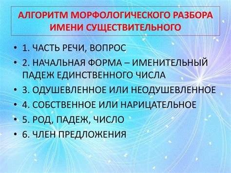 Морфологический разбор имени существительного Online Presentation
