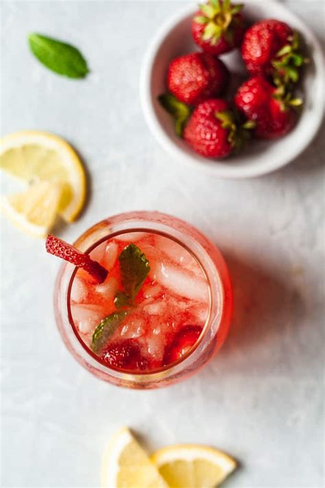 Glass Of Strawberry Lemonade