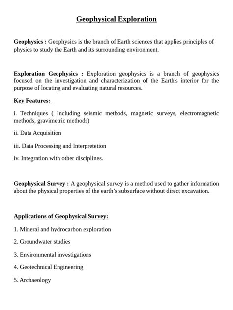 Geophysical Exploration Pdf Geophysics Seismology