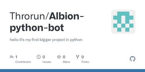 Github Throrunalbion Python Bot Hello Its My First Bigger Project