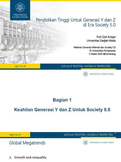 Generasi Milenial Dan Society 50 Didi Achjari Webinar Universitas