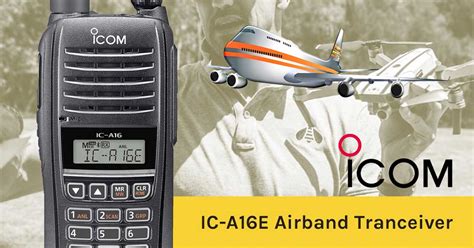 Icom IC A16E Ground To Air Airband Two Way Radio