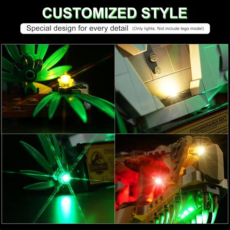 Dalded Kit De Iluminaci N Led Para Lego Jurassic World Dinosaur Fossils T Rex Skull Luz Led